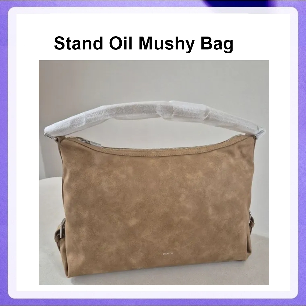 Stand Oil Mushy Bag 3 Colors - 머쉬백 (Camel, Black, Marron) | Shopee Thailand