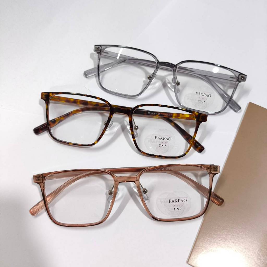 PAKPAO EYEWEAR กรอบแว่นTR90 รุ่น 17197น้ำหนักเบา ยืดหยุ่น นำไปตัดเลนส์ ...
