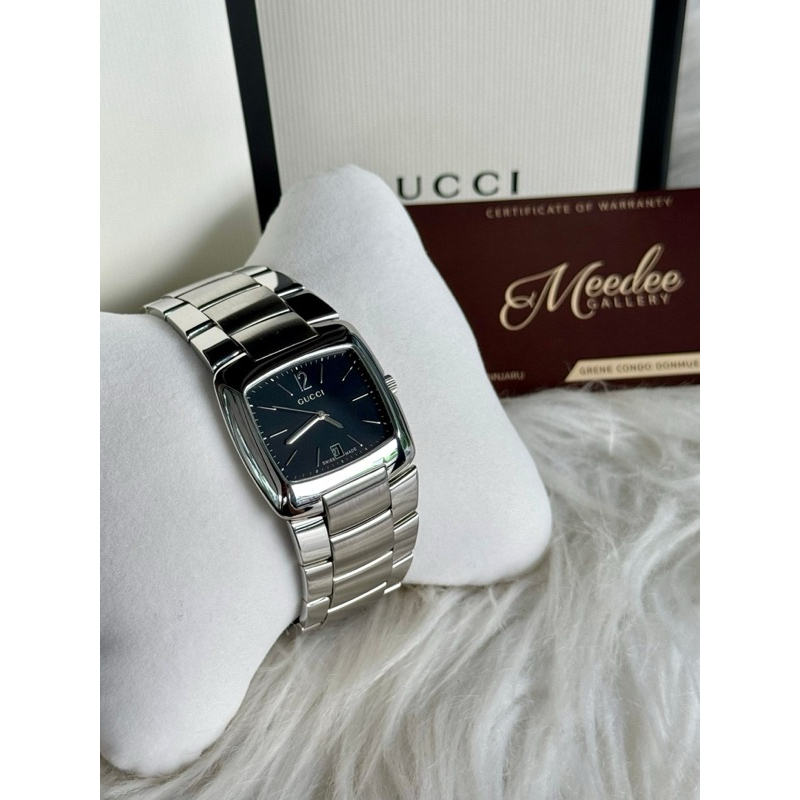 Gucci 8500M บอกวันที่ หน้าปัดBlack สีหายาก | Shopee Thailand