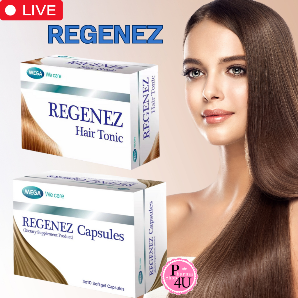 Mega we care Regenez Hair Tonic Spray แบบฉีด / REGENEZ Capsules แบบกิน ...