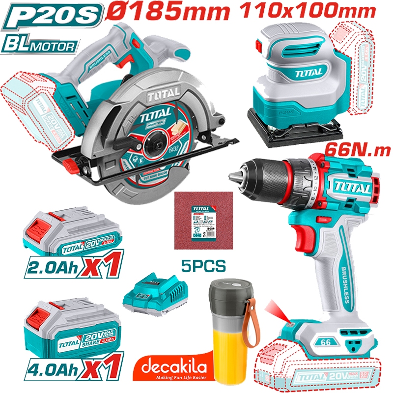 JUMBO SET7 เลื่อยวงเดือน 7 นิ้ว + สว่าน 66N BL motor + เครื่องขัดกระดาษ ...