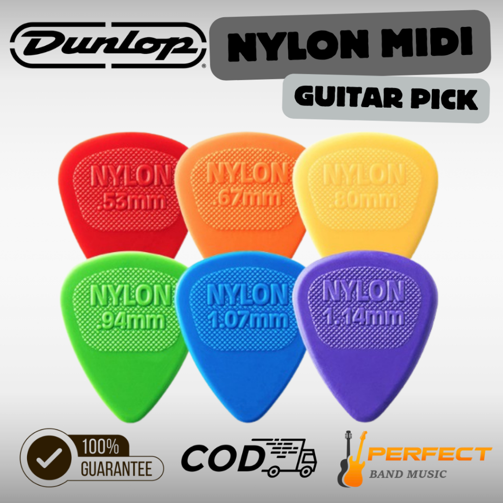 ปิ๊กกีตาร์ Jim Dunlop NYLON MIDI Guitar Pick | Shopee Thailand