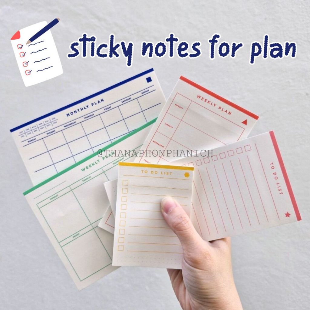ELEPHANT sticky notes for plan กระดาษโน้ตกาวในตัว 30 แผ่น | Shopee Thailand