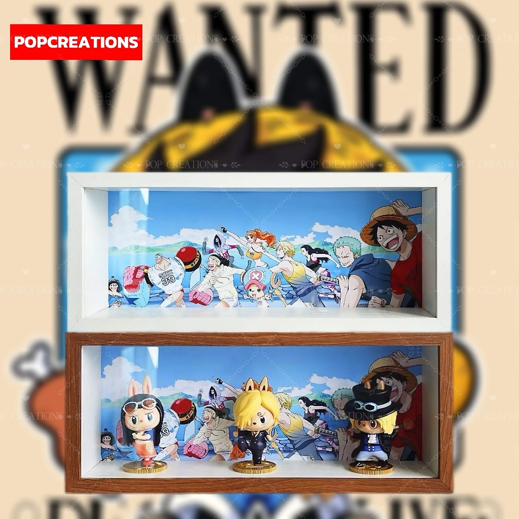 POPCREATIONS POPMART DIY THE MONSTERS X One Piece กรอบรูป 14*35 กล่อง ...