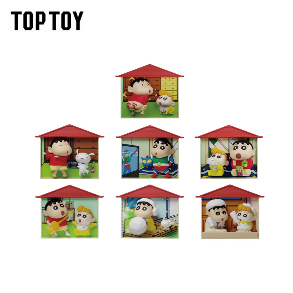 【6 Blind Boxes】TOPTOY x CRAYON SHINCHAN Nohara Family Series Figures ...
