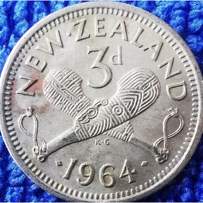 เหรียญ นิวซีแลนด์ New Zealand, 3 Pence, (ยุค Elizabeth II), # 3379, ใช้ ...