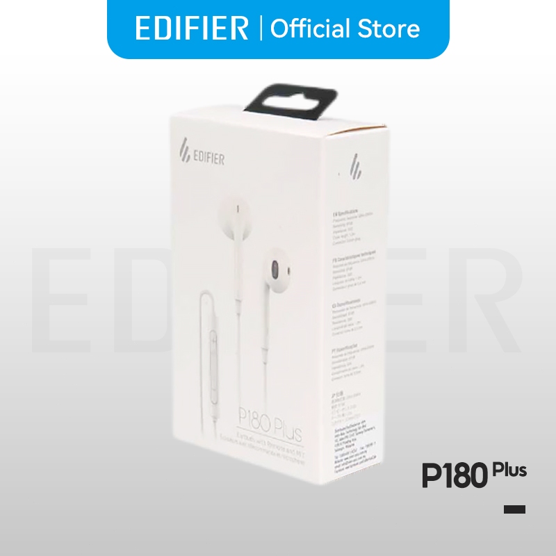 Edifier P180 Plus / P180 USB-C หูฟังแบบมีสาย 3.5mm พร้อมรีโมทและไมโครโฟน | Shopee Thailand
