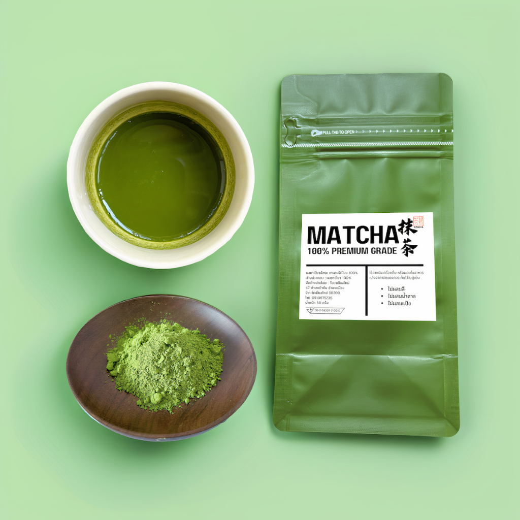 WANCHA มัทฉะ ผงชาเขียวมัทฉะ แท้ 100% เกรดพรีเมี่ยม 50 กรัม Matcha 100% ...