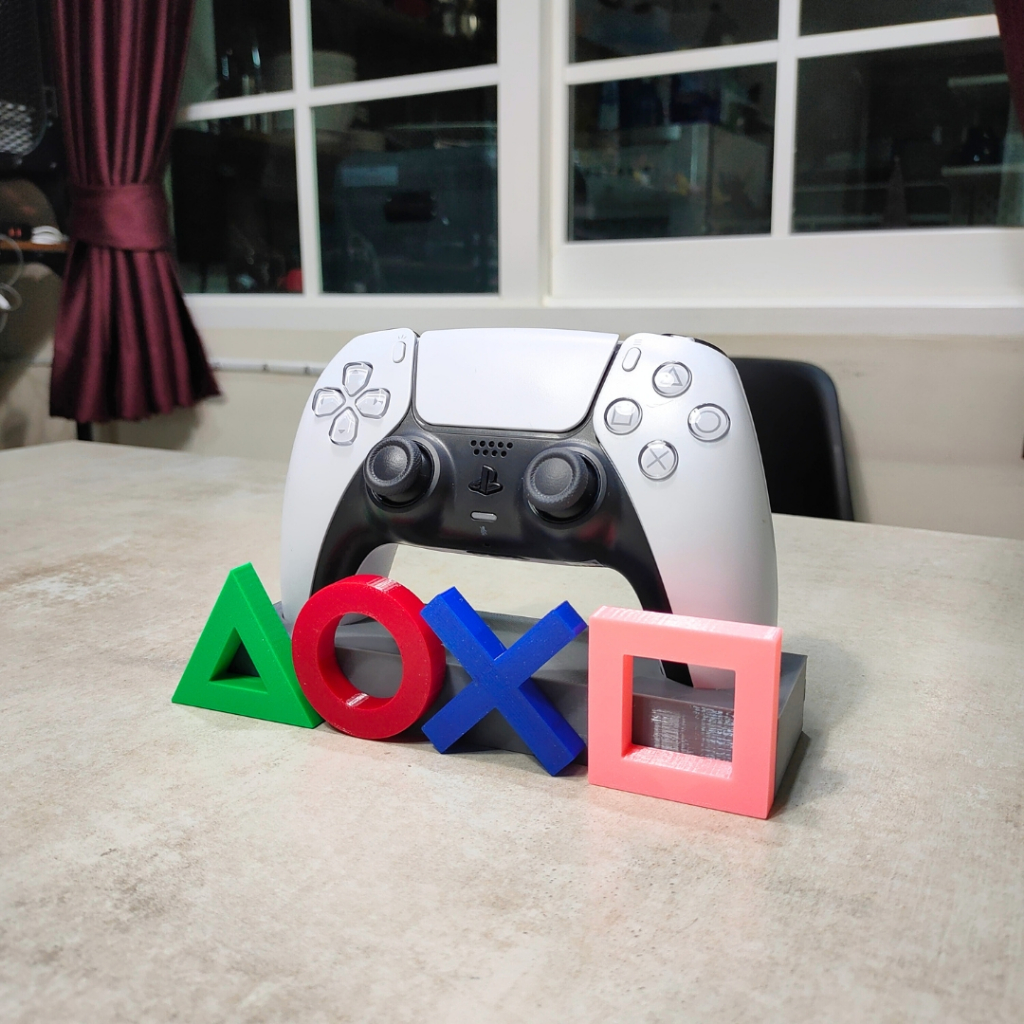 PS5 Controller Stand PlayStation Symbol Color ที่วางจอย PS5 ลายสัญลักษณ์ PlayStation ( ☐) [3D ...