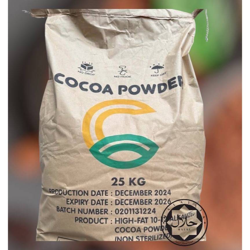 cocoa powder 25kg ผงโกโก้(ยกกระสอบ)ขนาด25กิโลกรัม(สำหรับทำเบเกอรี่ ...