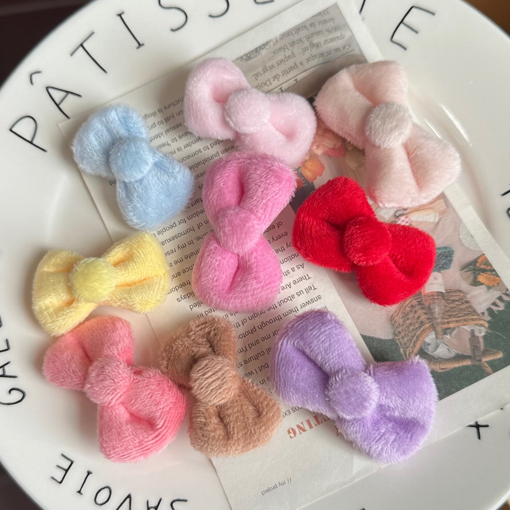 พร้อมส่ง🇹🇭 B086 ราคา/ชิ้น กิ๊บติมผมโบว์ขนนุ่ม ขนาดเล็ก เครื่องประดับผม | Shopee Thailand