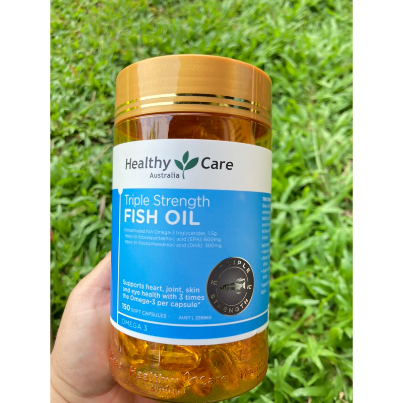 Healthy Care Triple Strength Fish Oil 150 Capsules น้ำมันปลาเข้มข้น คูณ3 จากออสเตรเลีย | Shopee ...
