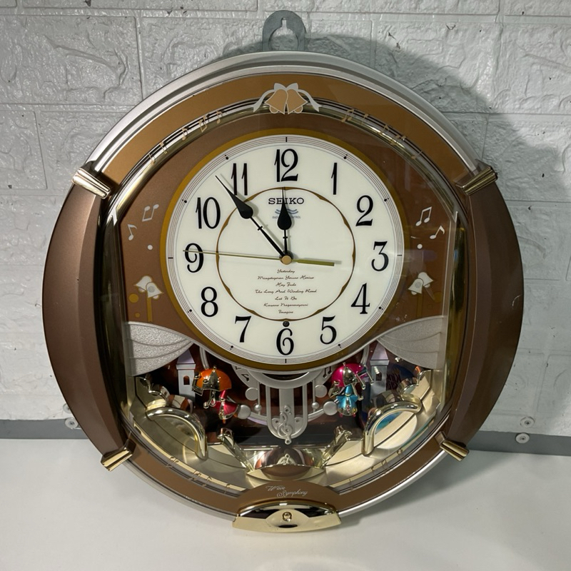 [นาฬิกามือสองญี่ปุ่น] #WR4 นาฬิกาแขวนระบบวิทยุ SEIKO AM214S จอกระจก บอ ...