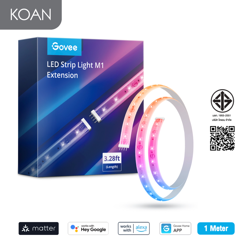 ไฟเส้น Govee LED Strip Light M1 Compatible [1M] Extension - Matter ...