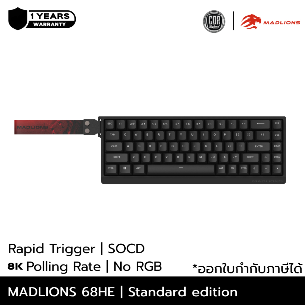 MADLIONS MAD 68HE Standard edition Magnetic Keyboard 68 Keys, Compact ...