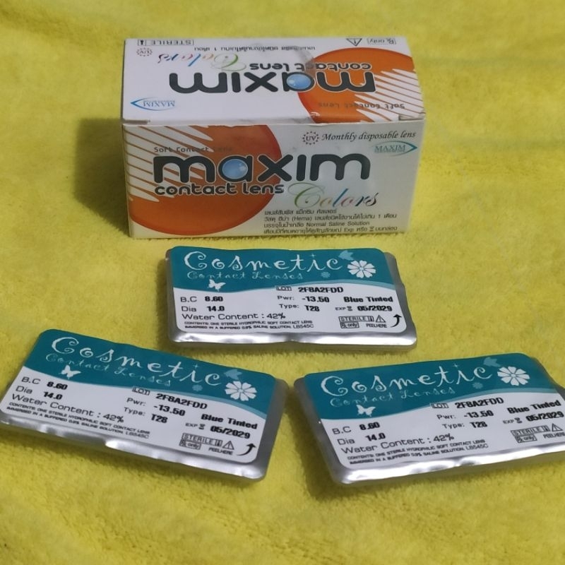 MAXIM Clear คอนแทคเลนส์ แบบใส รายเดือน ค่าสายตาสั้น -13.50 | Shopee ...
