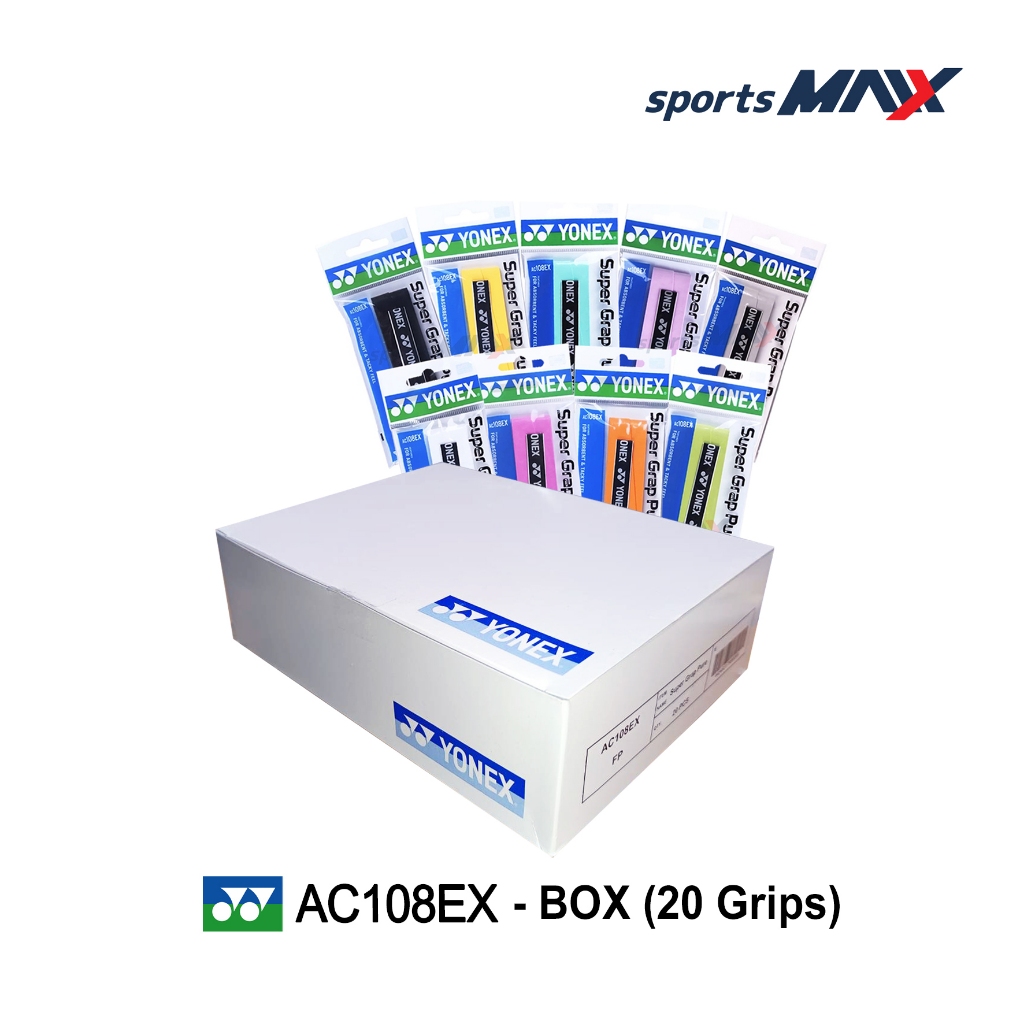(กล่องใหญ่) Yonex พันด้าม ไม้แบด ไม้เทนนิส รุ่น AC108EX [กล่อง 20 ชิ้น ...