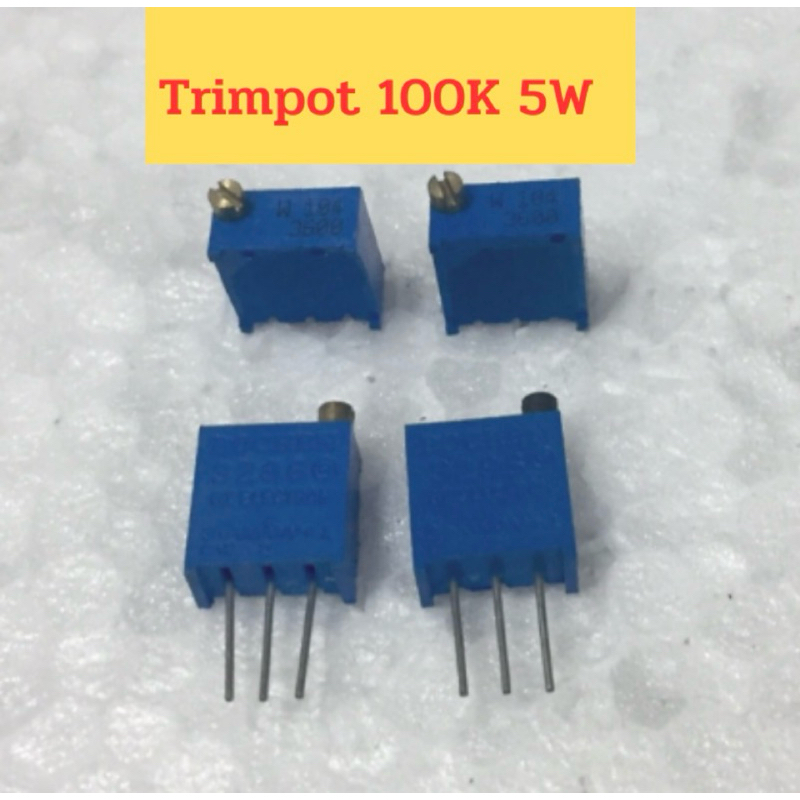 1ชิ้น Trimpot 100 K (104) +-10% 0.5W 25 Turns 100 กิโลโอห์ม 0.5 วัตต์ ...