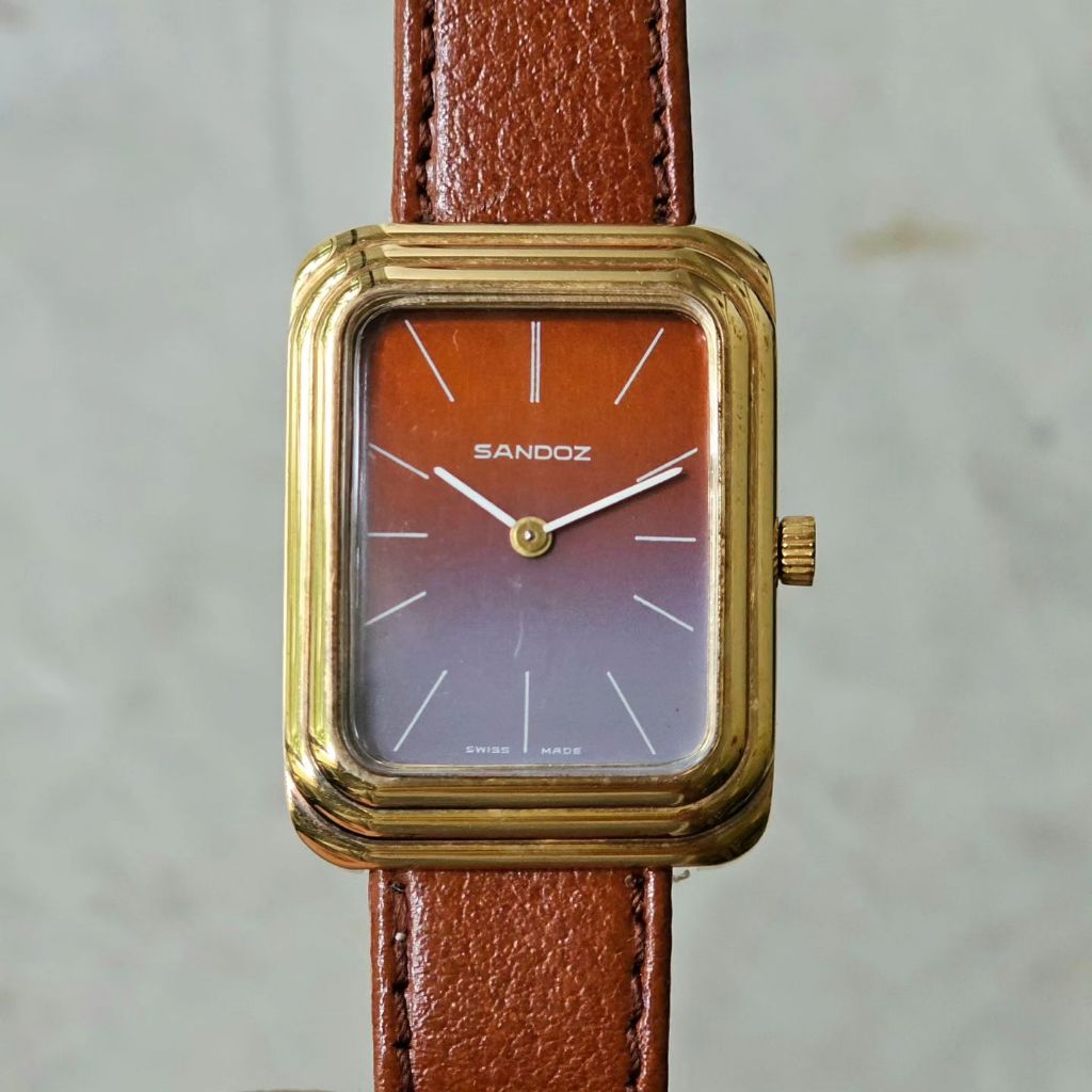 Vintage Sandoz Step Tank Watch Swiss Made | Shopee Thailand