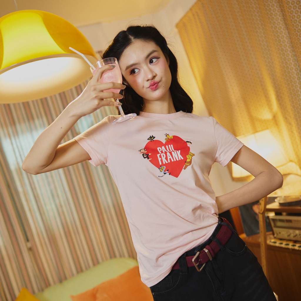 PAUL FRANK เสื้อยืดผู้หญิง LOVE PF & FRIENDS SS TEE | Shopee Thailand