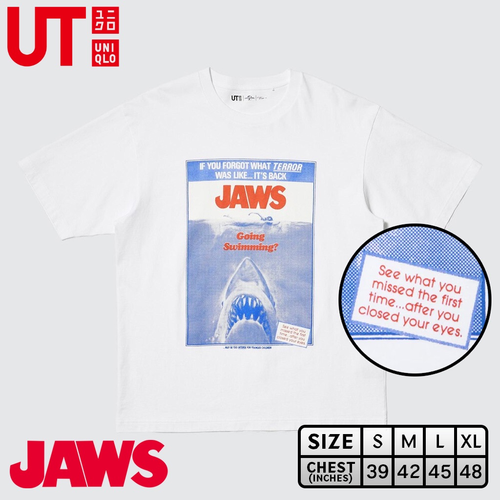 เสื้อยืด Uniqlo UT - Universal Movies 01 Jaws | Shopee Thailand