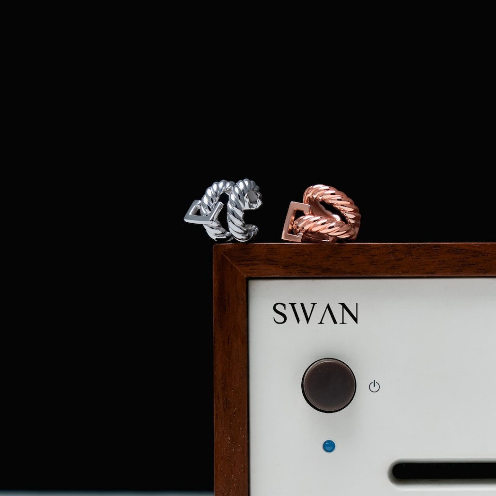 SWAN - Wire Double Cuff ต่างหูเอียคัพเงินแท้ ที่แสดงถึงความเรียบง่าย ...