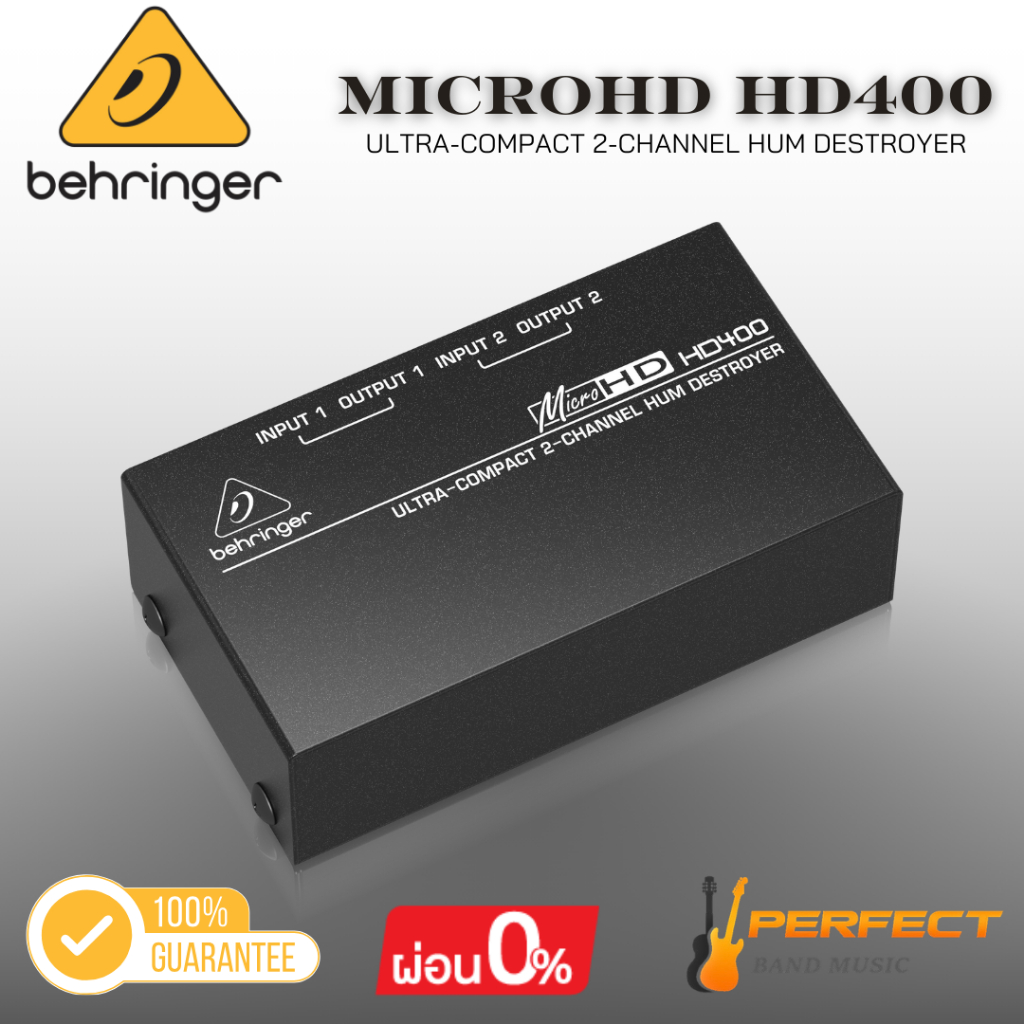เครื่องป้องกันเสียง Hum Behringer MICROHD HD400 Ultra-Compact 2-Channel ...