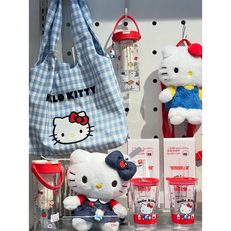 สีฟ้ามาใหม่!🩵 แดงพร้อมส่ง! Sanfu x Hello Kitty กระเป๋าถุงผ้าฮัลโหลคิตตี ...