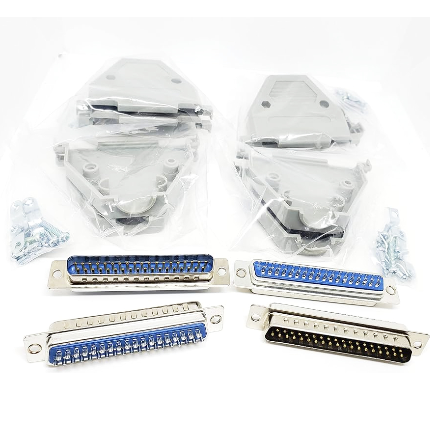 หัวประกอบ DB37 Male/Female Connector Hood Cover Backshell Shield ...