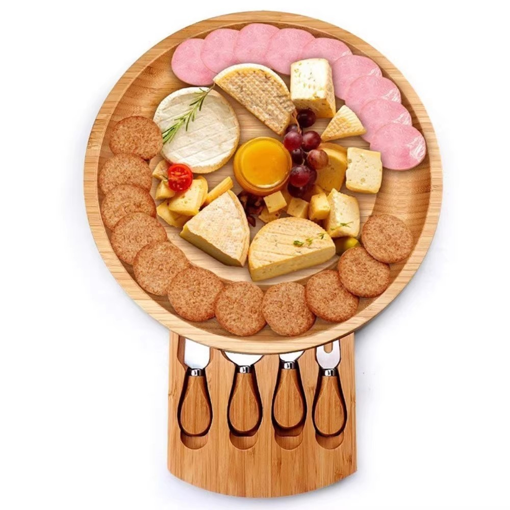 ถาดตัดชีส มีด+ถาด Round cheese board set | Shopee Thailand