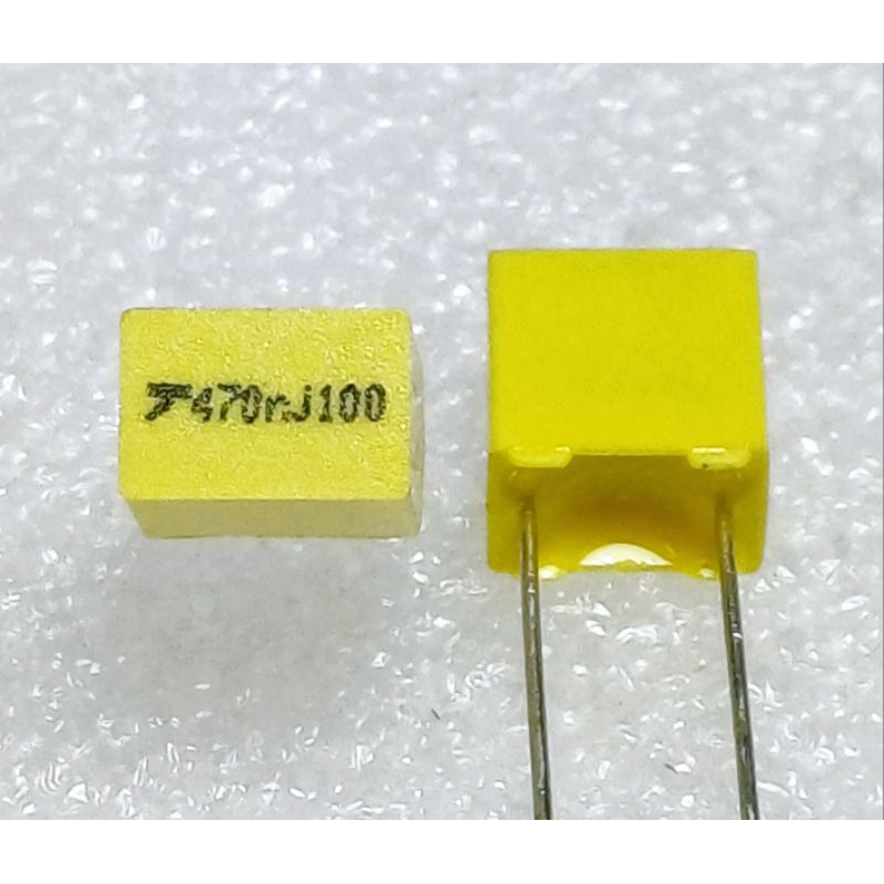 TPC 0.47uf 470nf 474 100V Polyester Film Capacitor ตัวเก็บปรจุ ชนิด ...
