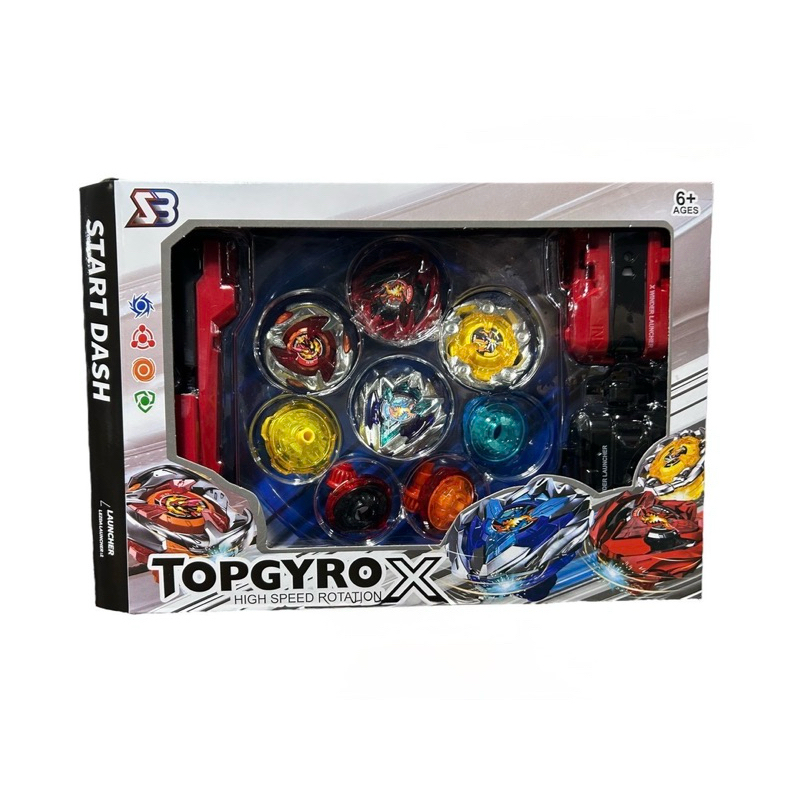 เบเบลด X เบเบลด TOPGYRO X เป็นเหล็ก 1กล่องเซ็ต4ตัว มาพร้อม ที่ชูดสายดึงด้ามจับ และ สนาม | Shopee ...