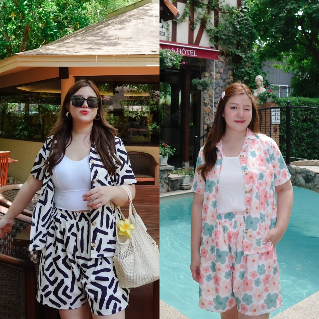 ( ️อกถึง 50") Cora Set ชุดเซต เดรสสาวอวบ ชุดสาวอวบ | Shopee Thailand