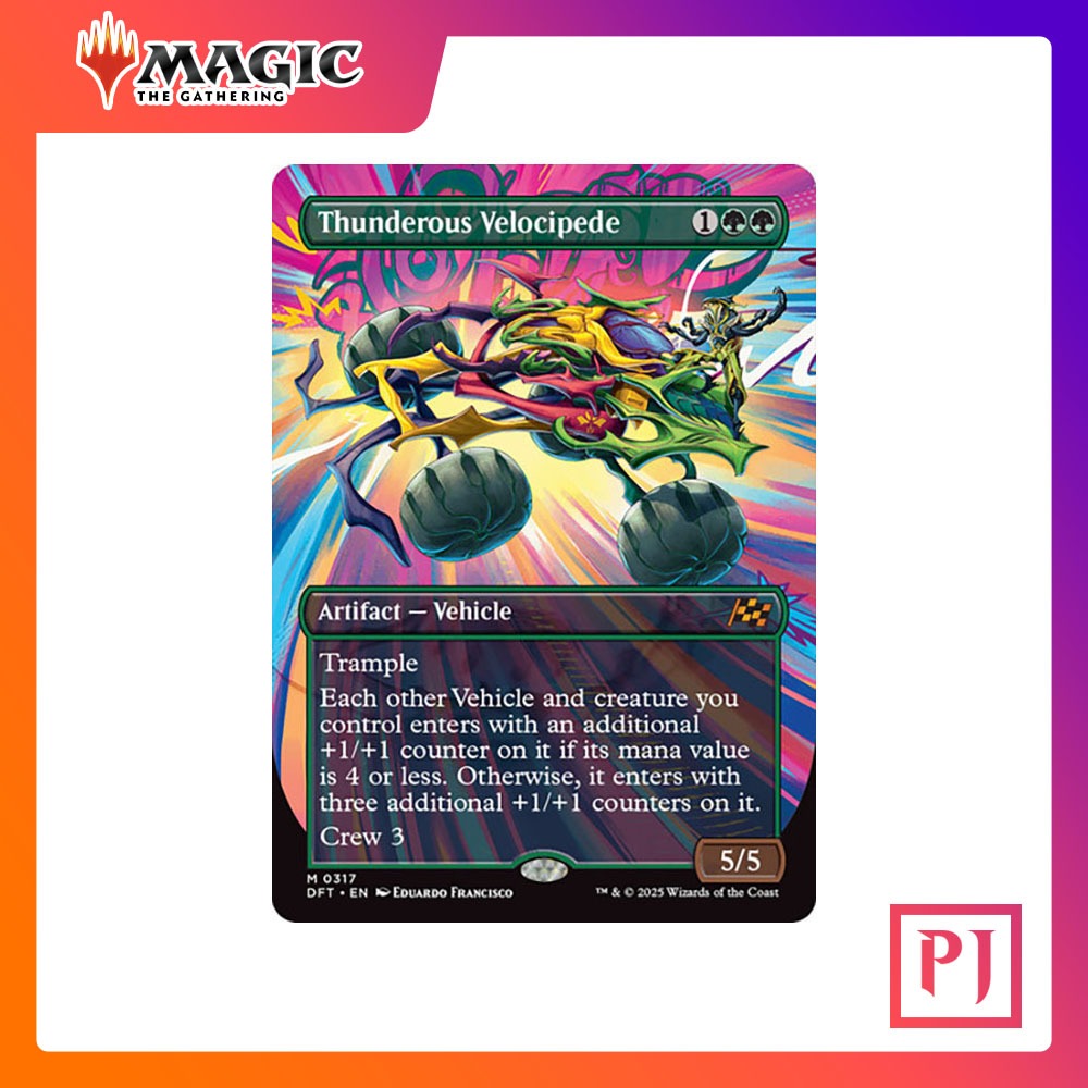 [MTG] Thunderous Velocipede (Borderless) [DFT] [GREEN] [MYTHIC] [NORMAL ...