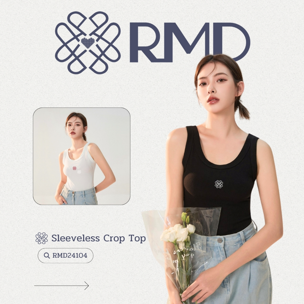 ℝ𝕄𝔻 𝕆𝕟𝕝𝕚𝕟𝕖 𝕊𝕥𝕠𝕣𝕖™ เสื้อกล้ามผู้หญิง ผ้าร่องนิ่ม อกปักโลโก้ RMD ใส่สบายเข้ารูป | Shopee Thailand
