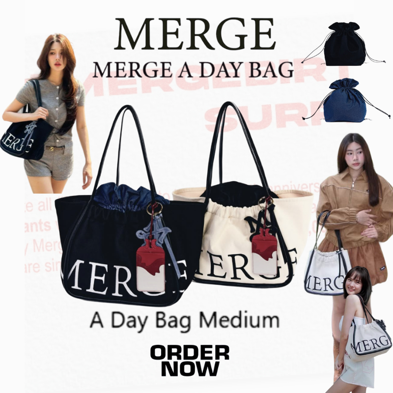 พร้อมส่ง 𝐌𝐞𝐫𝐠𝐞 𝐀 𝐃𝐚𝐲 𝐁𝐚𝐠 𝐌𝐞𝐝𝐢𝐮𝐦 Ivory รุ่นเก่าใบใหญ่💢ของแท้💯% กระเป๋า ...