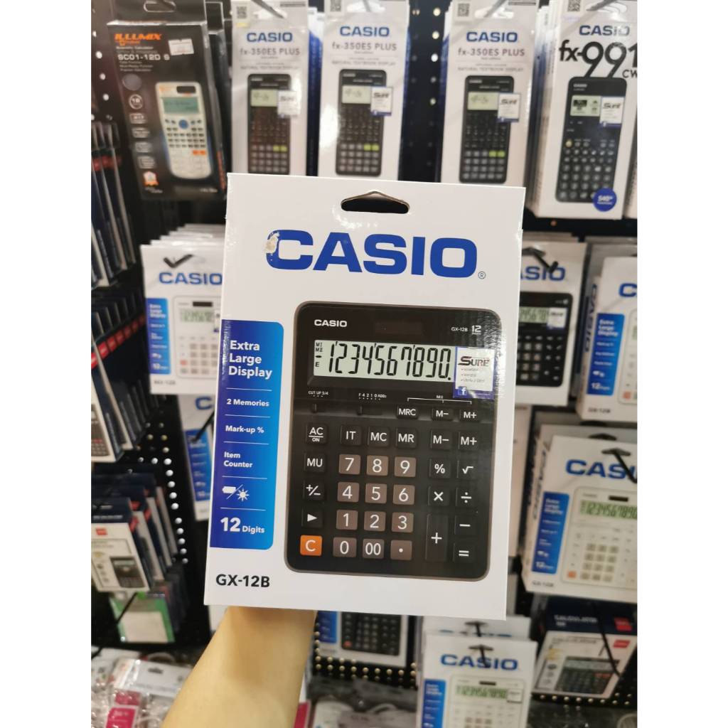 เครื่องคิดเลข Casio GX-12B สีดำ | Shopee Thailand