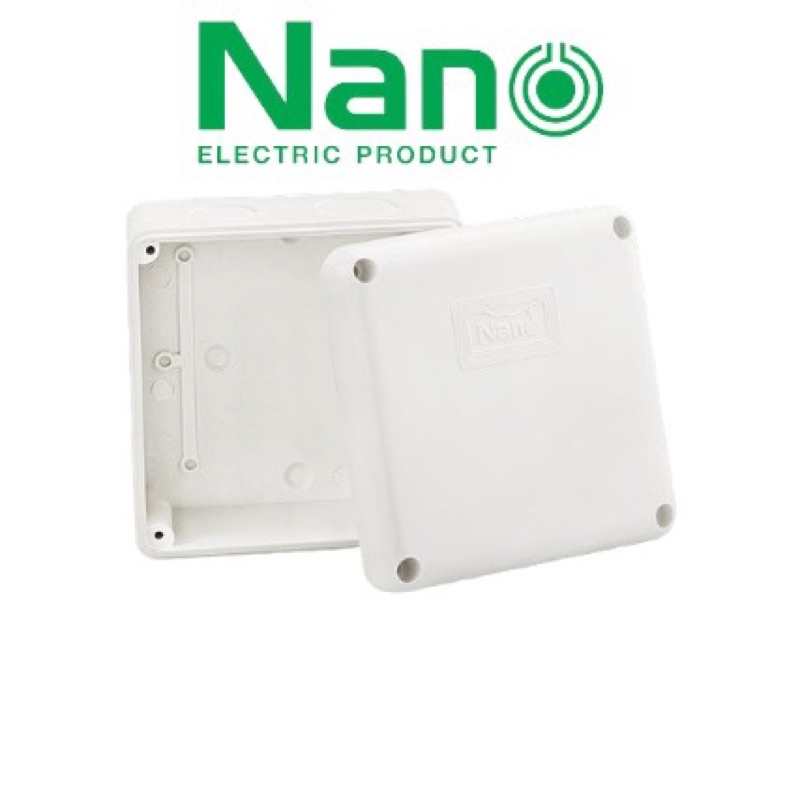 กล่องกันน้ำพลาสติกสีขาว นาโน NANO 2x4 และ 4x4 NANO-201 NANO-202 กล่องกันน้ำ junction box บล็อก ...