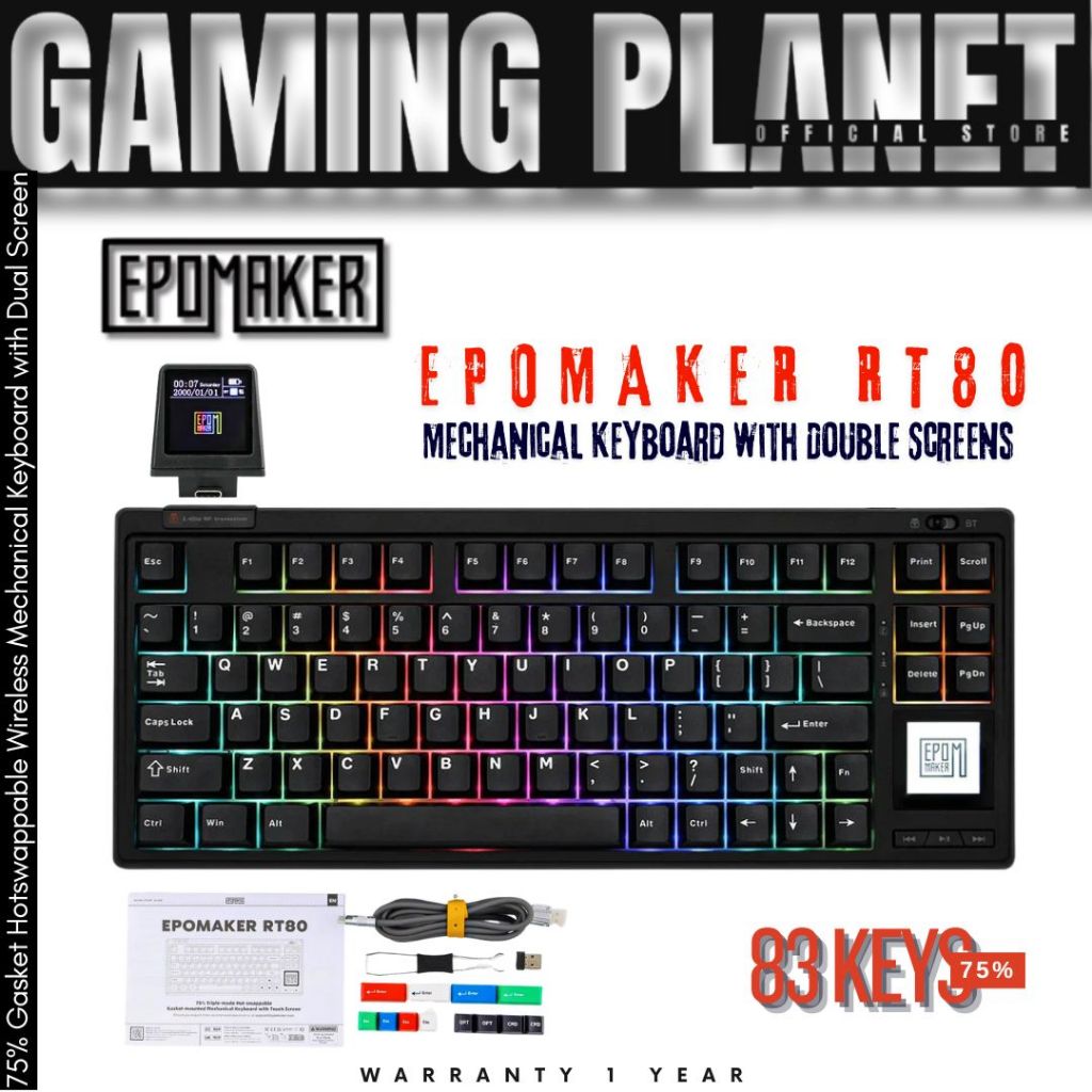 [ของแท้ 100%] EPOMAKER RT80 | Double Screens | คีย์บอร์ดเกมมิ่ง ...