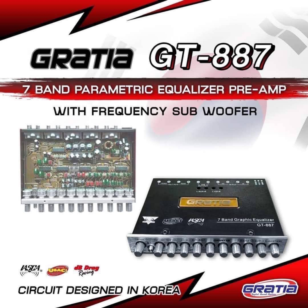 ปรี 7 แบน GRATIA รุ่น GT-887 แยกซับอิสระ งานแบรนด์ คุณภาพ เสียงดี ปรับได้หลากหลาย | Shopee Thailand