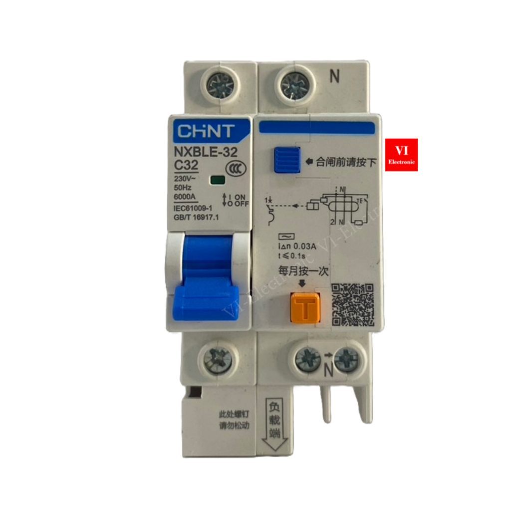CHINT NXBLE-32 1PN 30mA C32 6kA ตัดวงจร RCBO เบรคเกอร์ไฟฟ้าทั่วไปเบรกเกอร์30แอมป์ | Shopee Thailand