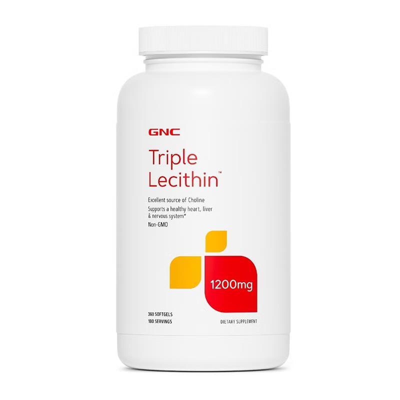 GNC Triple Lecithin 1200mg 360 Soft Capsule ความเข้มข้นสูง เลซิตินถั่ว ...