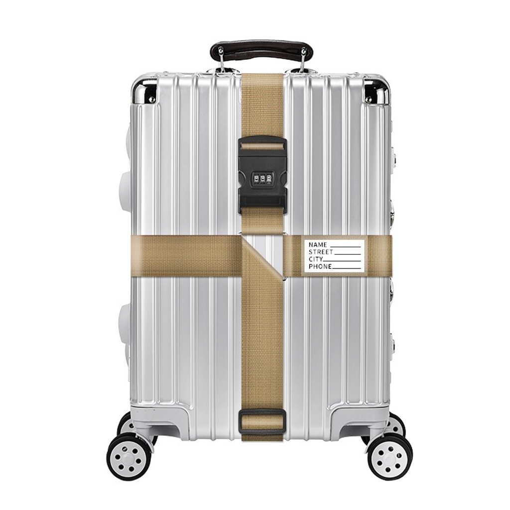 HQ LUGGAGE สายรัดกระเป๋าเดินทาง แบบคาด 4 ทิศทาง มีระบบล็อก 3 รหัส รุ่น ...