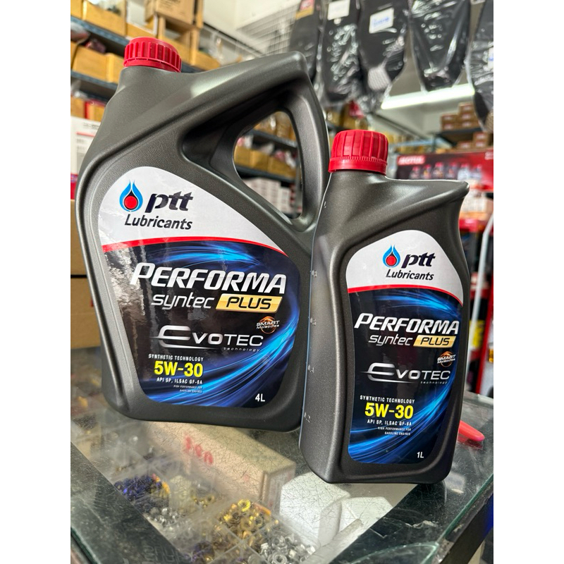 น้ำมันเครื่อง ptt perfoma plus evotec 5w30 ขนาด4+1ลิตร | Shopee Thailand