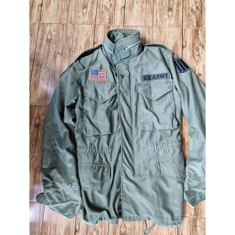 เสื้อแจ็คเก็ตทหาร USA.M65 ซับต่าง COAT MAN'S FIELD GREEN OG-107 DSA 100-68-C-2619 MADE IN USA X ...