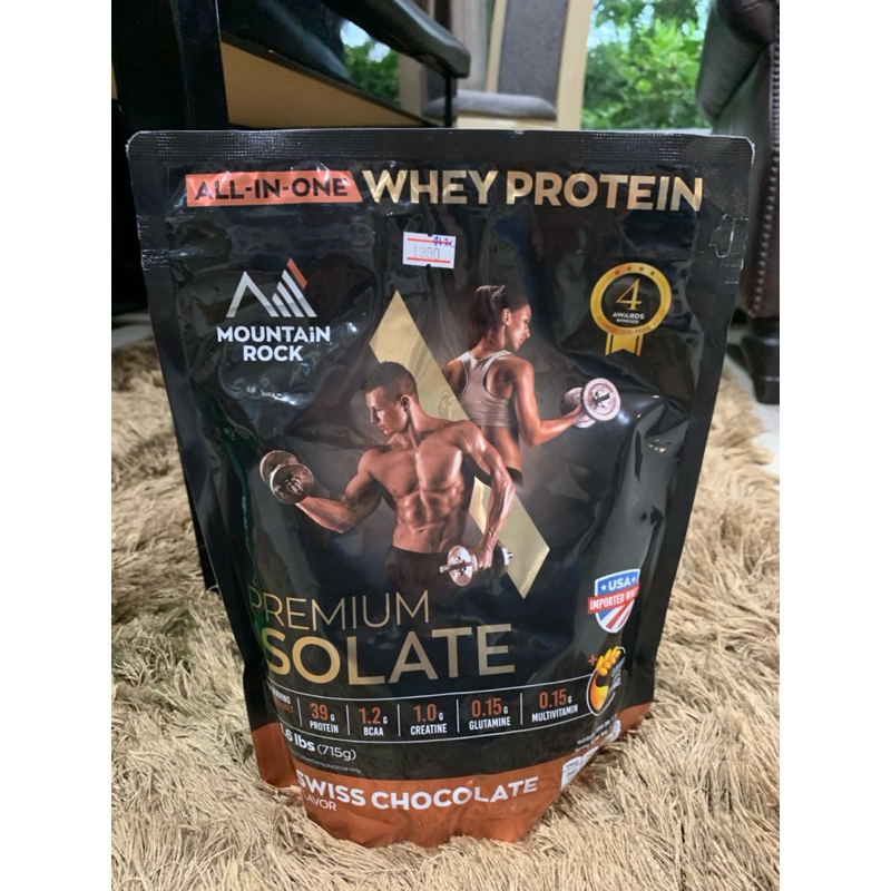 เวย์โปรตีน Mountain Rock Whey 39g สูตรลีน เพิ่มกล้ามเนื้อ คุมน้ำหนัก ช่วยเผาผลาญ รสสวิสช๊อคโกแลต ...