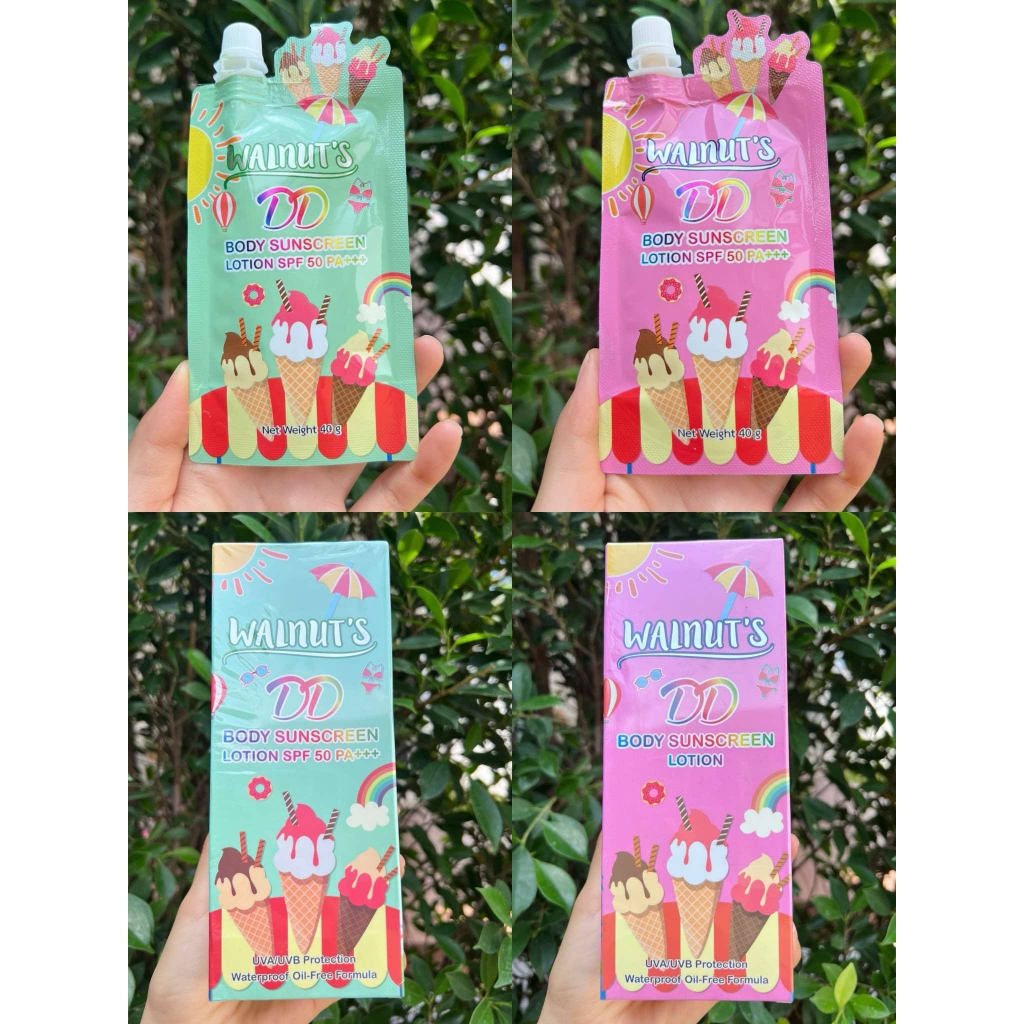 WALNUT DD Body Sunscreen Lotion 135g. 💚💟 แบบซอง 40g.💚💟 | Shopee Thailand