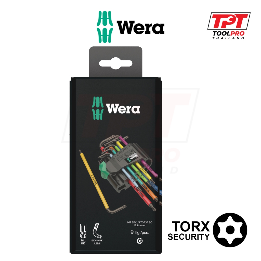Wera ชุดประแจ Torx Security L-Key Set, 967/9 TORX BO Multicolour 1 ...