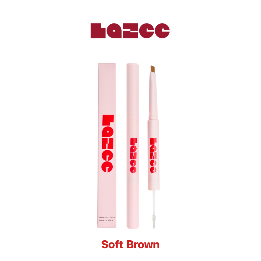 LAZEE BrowBlend Duo: Brow Pencil & Gel #Soft Brown ดินสอเขียนคิ้ว พร้อม ...