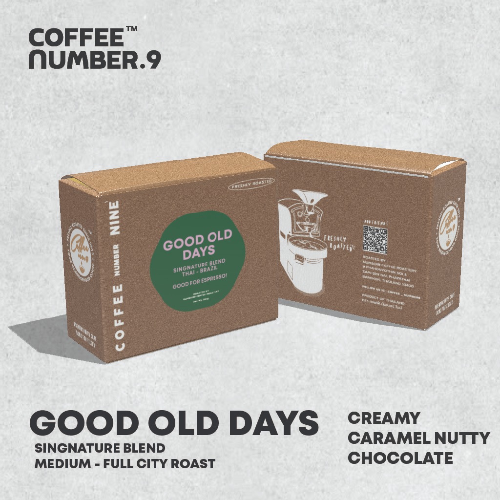 Coffee Number.9 เมล็ดกาแฟ Good old days Blend คั่วกลาง ผสม คั่วค่อนเข้ม ...